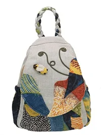 HUANGGUOSHU Women Cotton Woven Hippie Hemp Boho Canvas Embroidery Multi ...