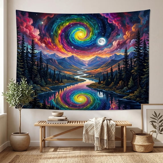 XaaKee Tapestry For Bedroom, Cosmic Sky And Fantasy Space Room Tapestry ...
