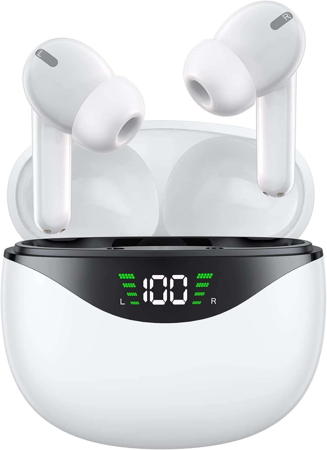HUANGTING Wireless Earbuds, 5.1 Headphones 30Hrs Playtime with LED ...