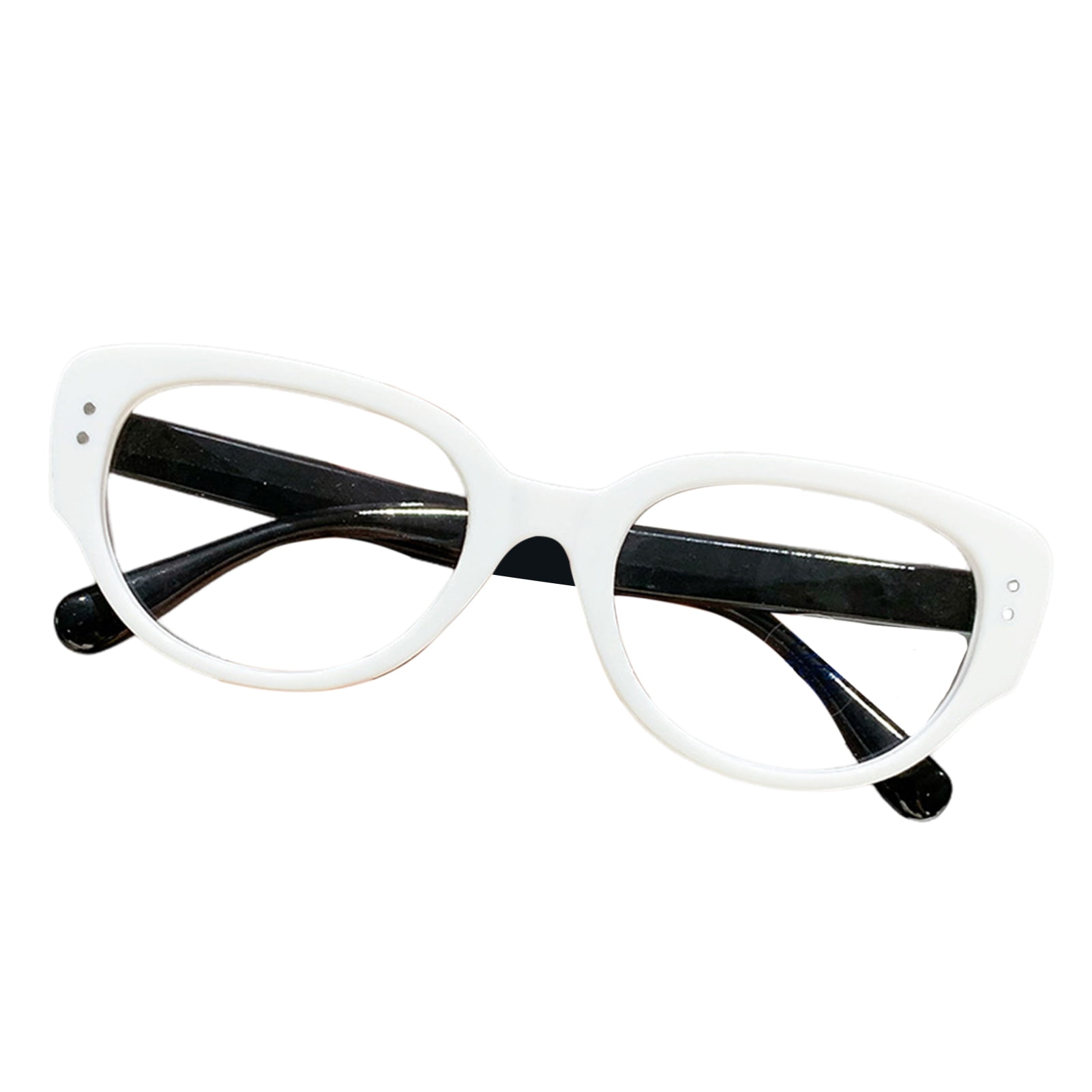 HUANLEDASH Anti-blue Light Glasses Unisex Retro Kitty Eye Frame Clear ...