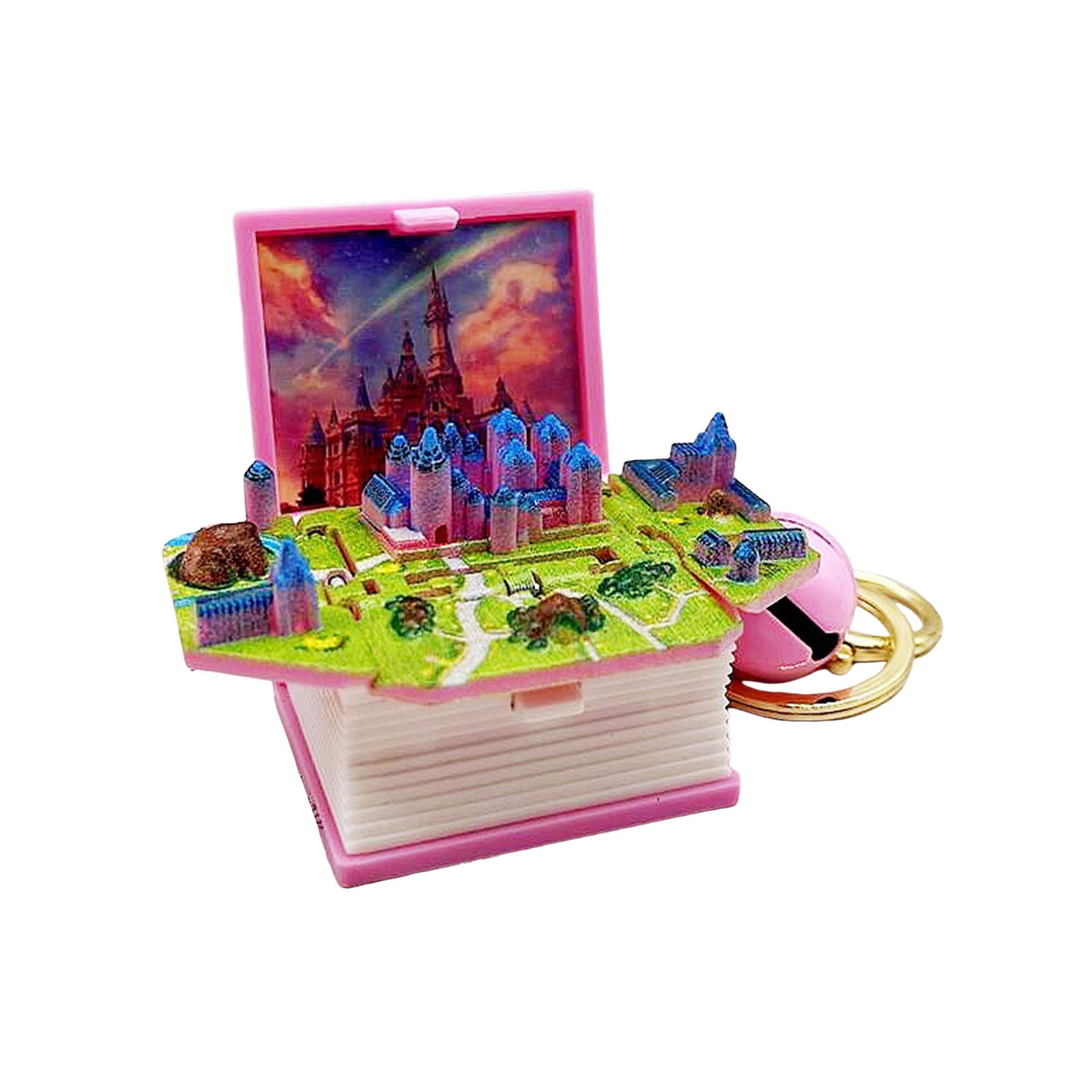 HUANLEDASH Bookish Keychain 3D Scene Hand Strap Design Party Gift ...