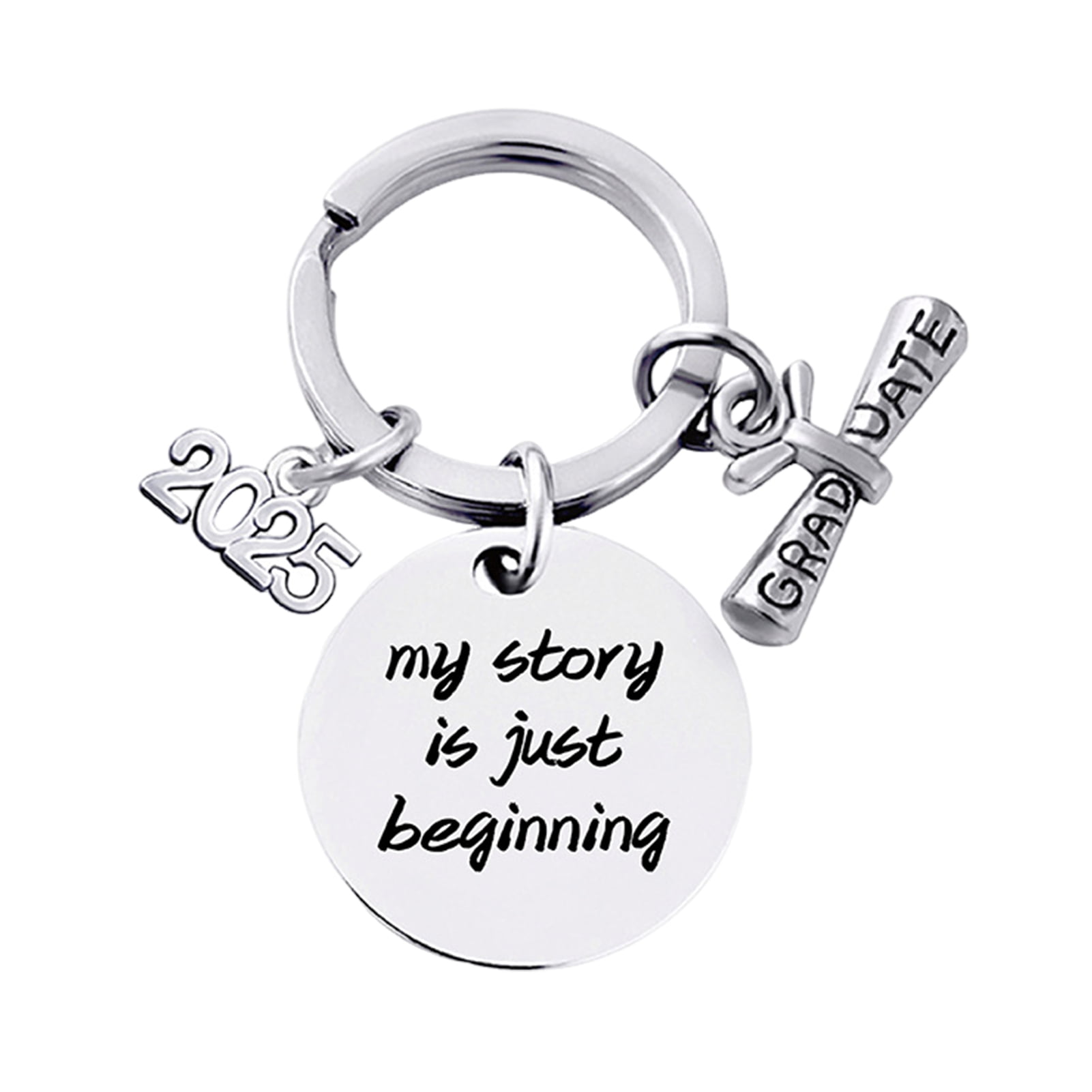 HUANLEDASH Class of 2025 Graduation Keychain Stainless Steel Engraved ...
