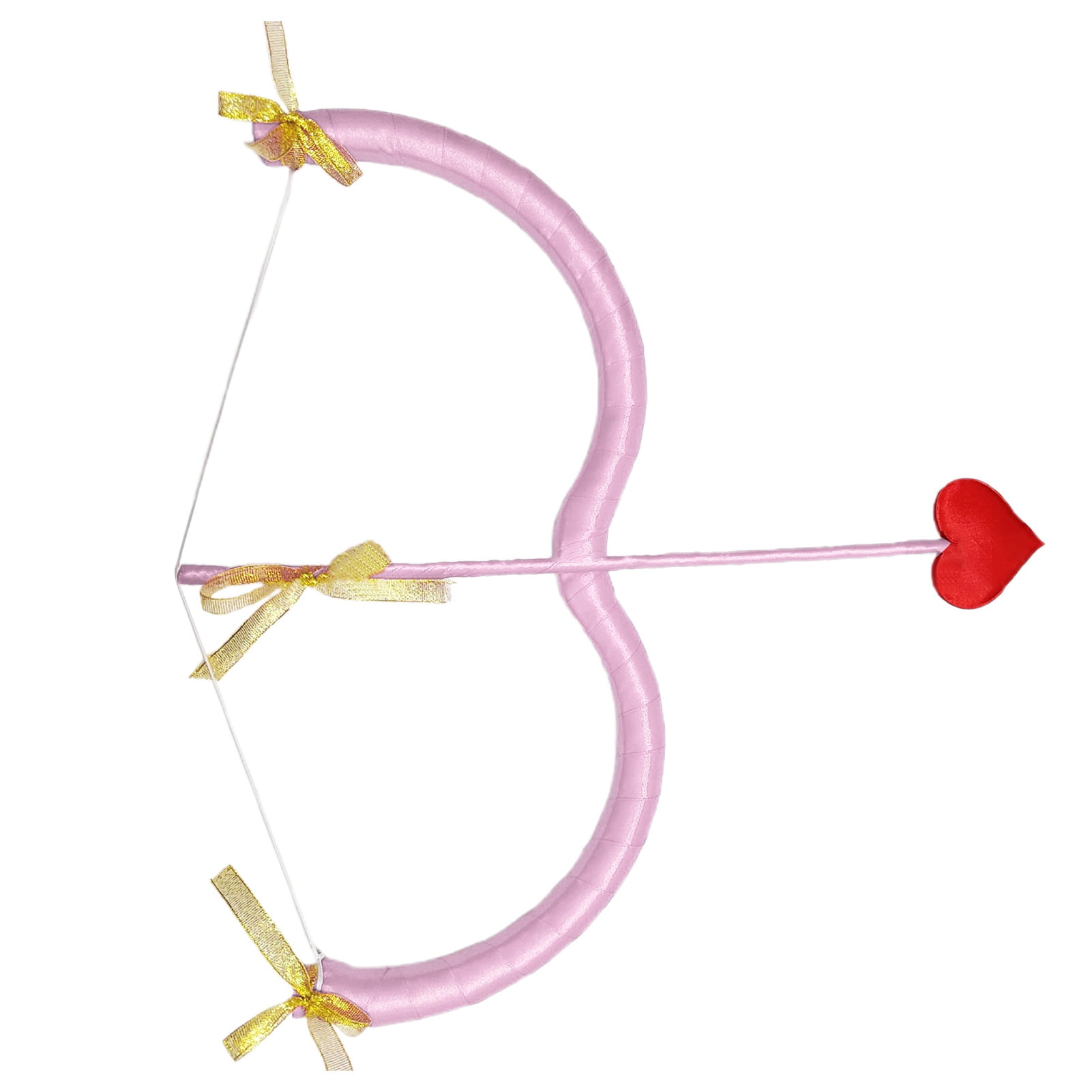 HUANLEDASH Cupid Bow And Arrow Prop Heart Shape Bow Decor Valentine Day ...