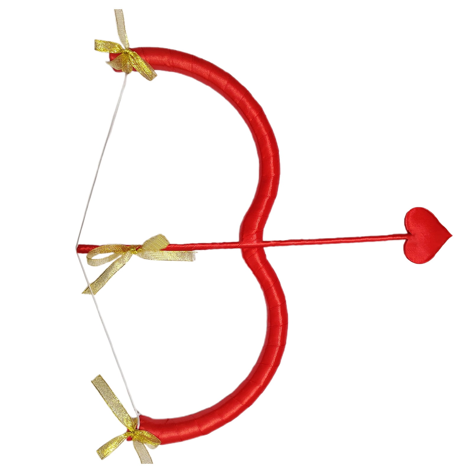 HUANLEDASH Cupid Bow And Arrow Prop Heart Shape Bow Decor Valentine Day ...