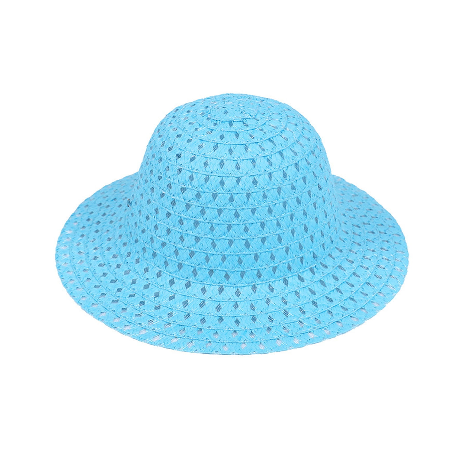 HUANLEDASH Easter Bonnet Straw Hat for Kids DIY Easter Straw Woven Hat ...