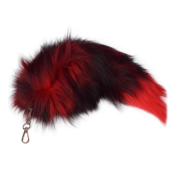 HUANLEDASH Faux Fox Tail Keychain Pendant Handcrafted Faux Fur Tail ...