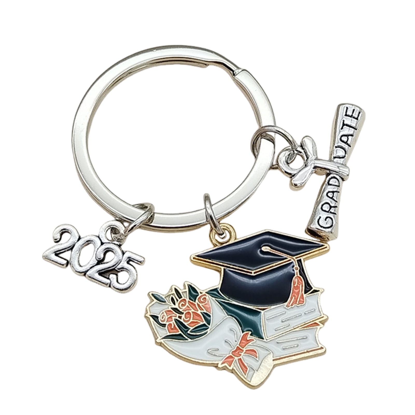 HUANLEDASH Graduation Cap Keychain Heavy Duty Metal Class of 2025 ...