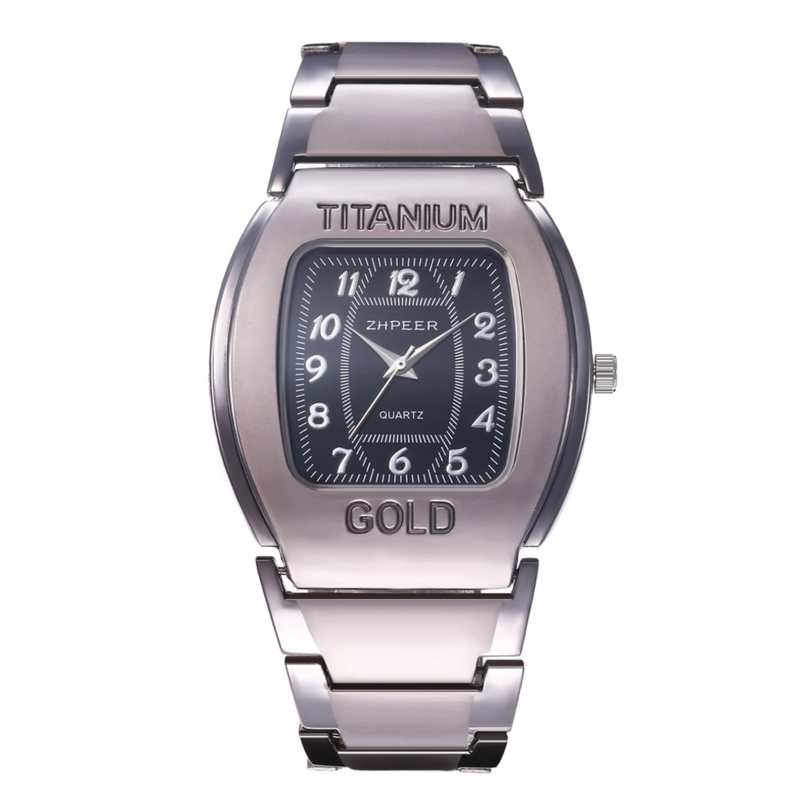 HUANLEDASH Men Business Watch Barrel Shape Quartz Movement Elegant 3 ...