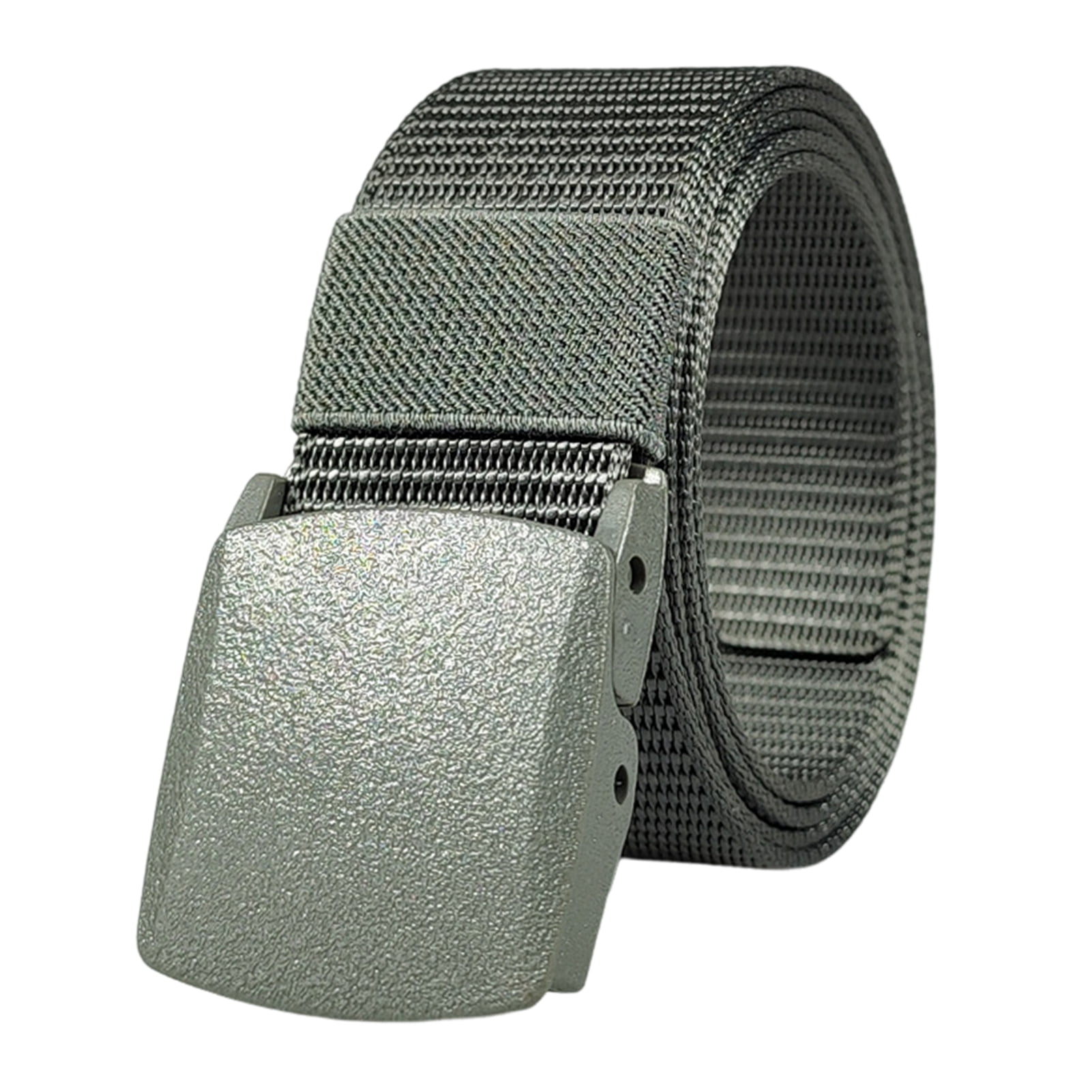 HUANLEDASH Metal-free Nylon Belt Men Weaving Strap Holeless Adjustable ...