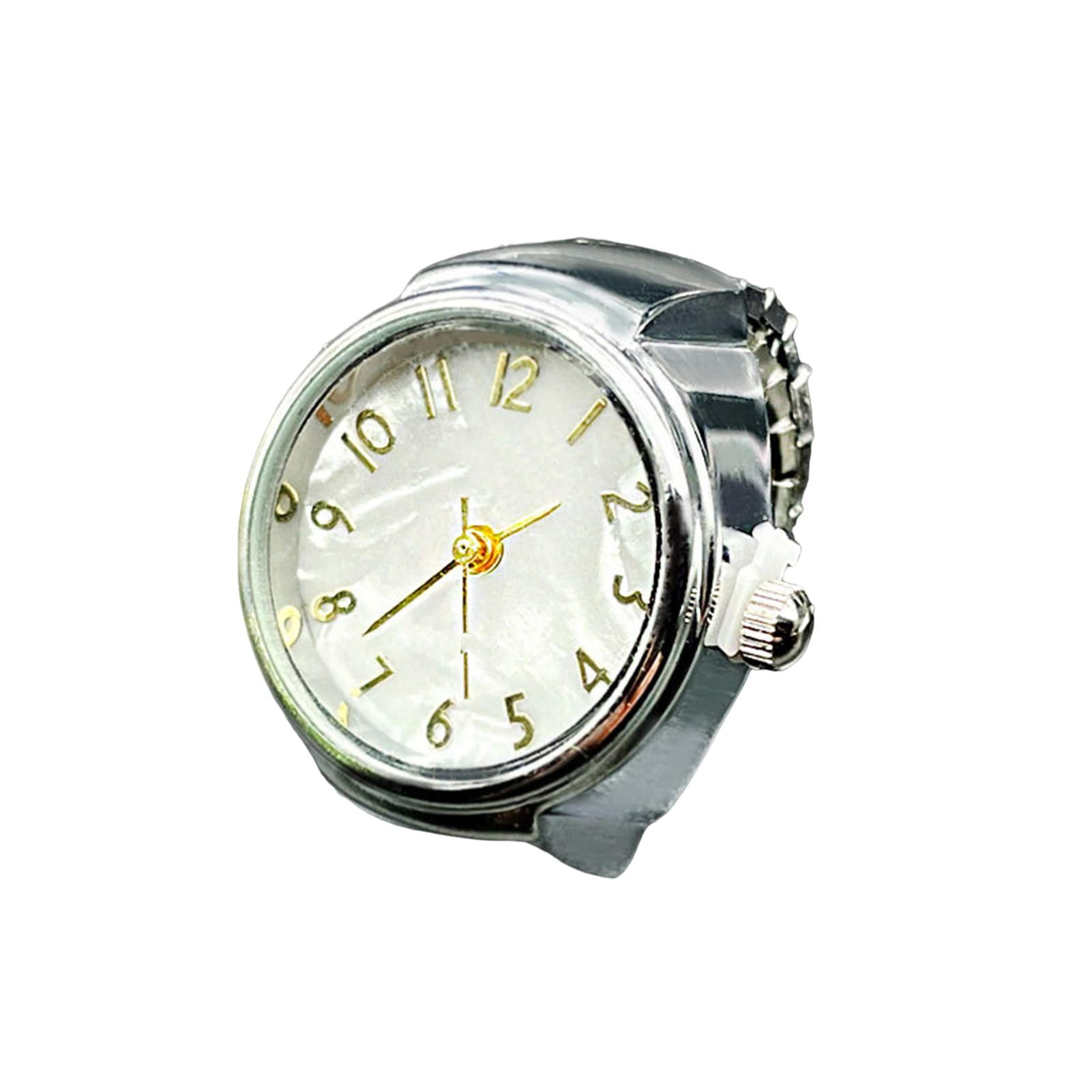 HUANLEDASH Ring Watches Men Women Elastic Finger Watches Clear Round ...