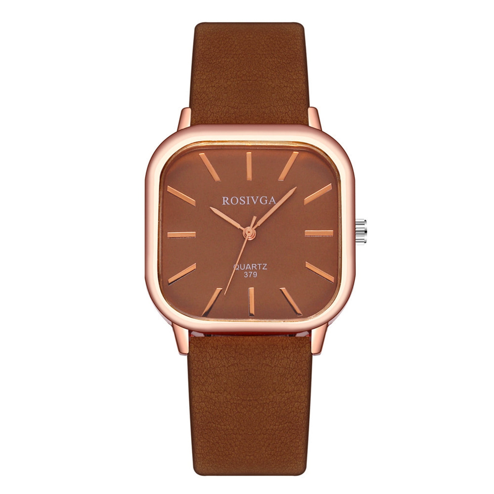 HUANLEDASH Square Quartz Watch Simple Elegant Adjustable Men Lady ...