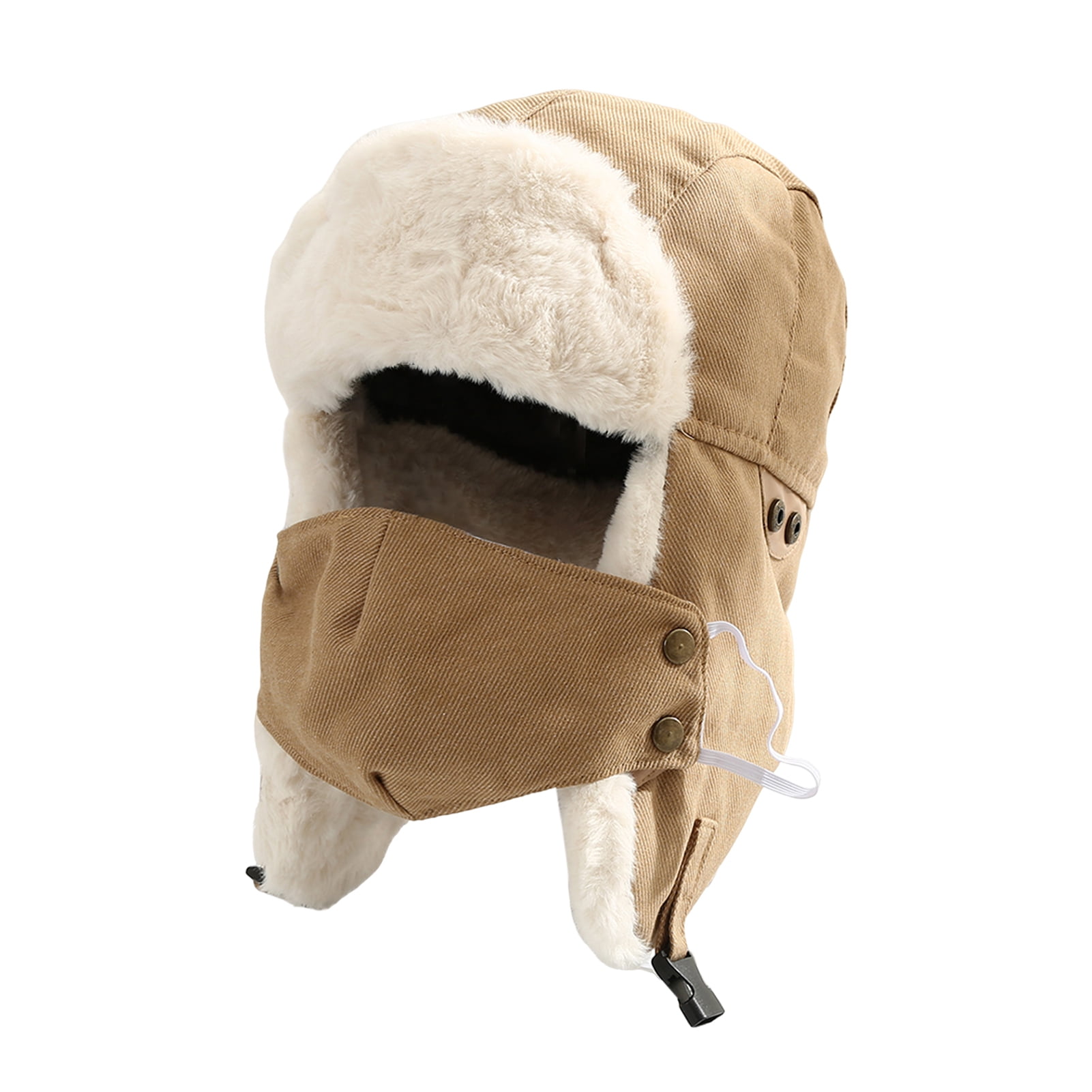 HUANLEDASH Unisex Winter Hat with Ear Flaps And Mouth Cover Full ...