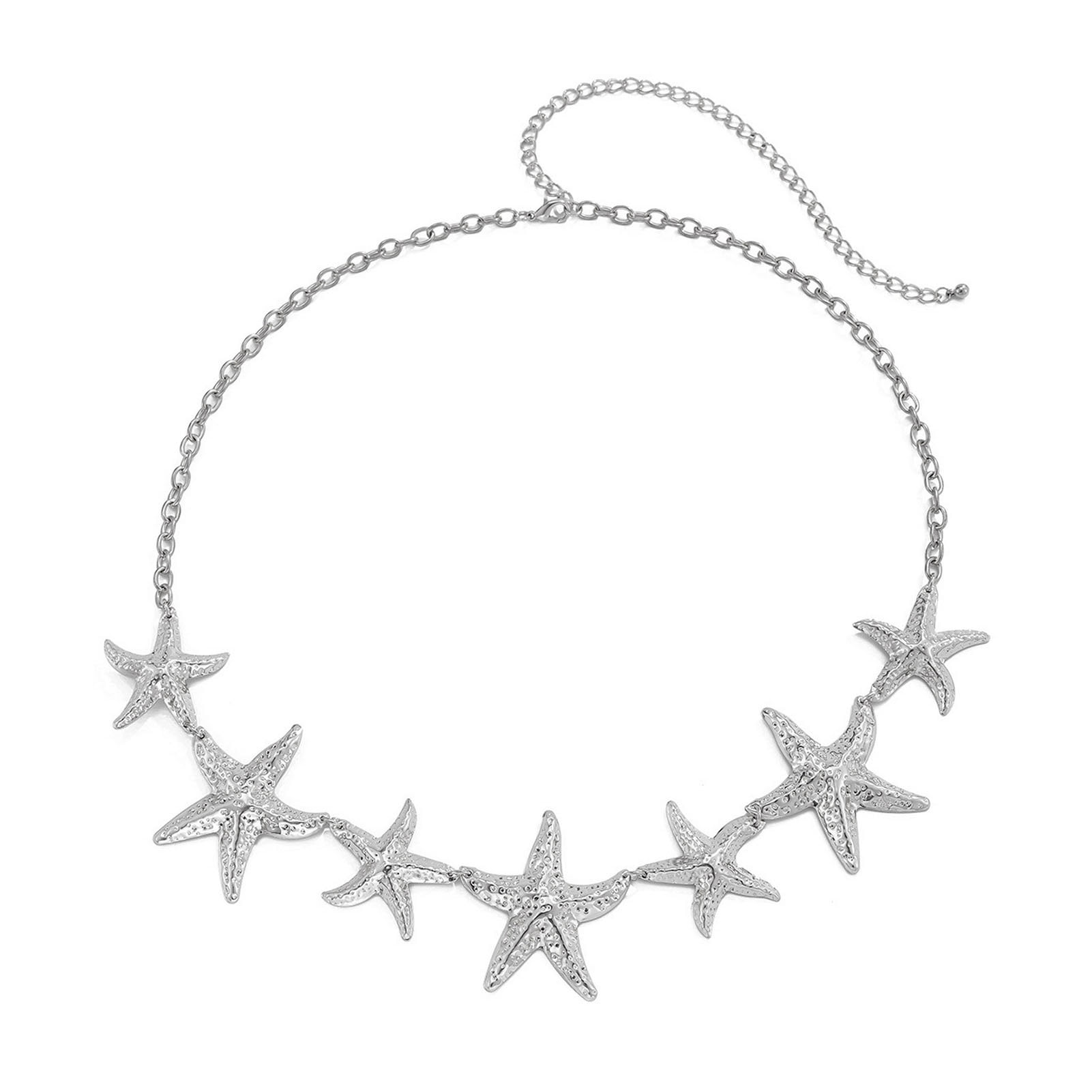 HUANLEDASH Women Waist Chain Flower Starfish Faux Pearl Decor ...
