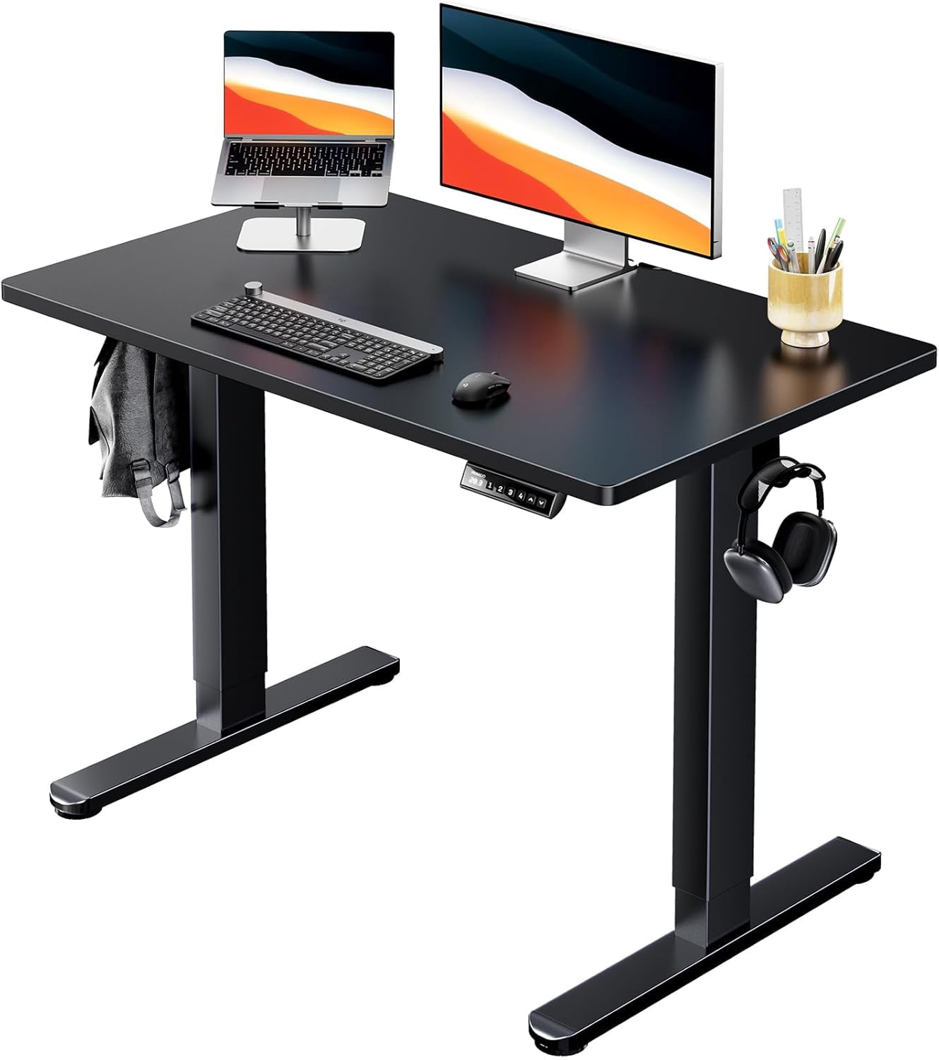 HUANUO Electric Standing Desk, 40" x 24" Whole Piece Desktop ...