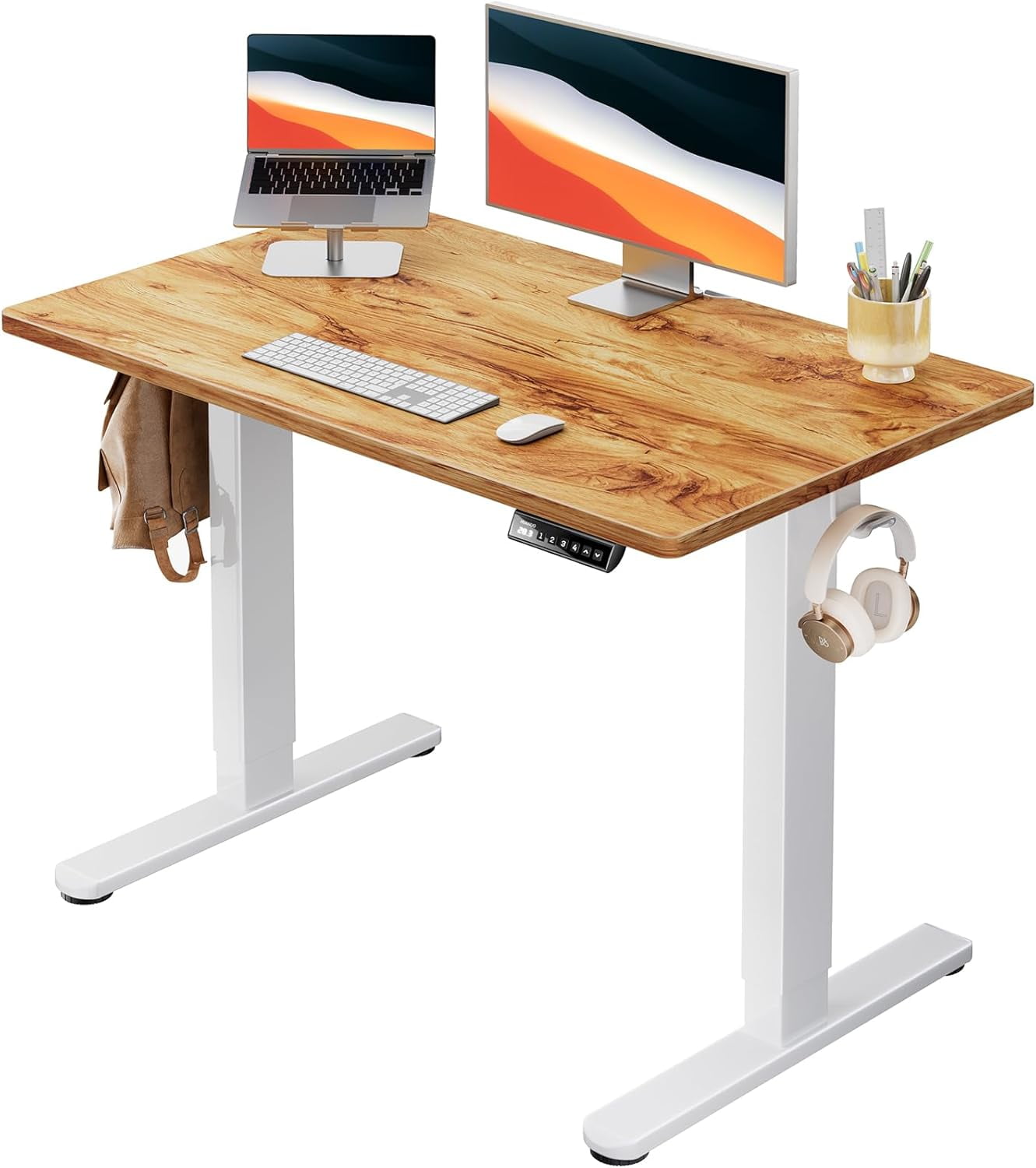 HUANUO Electric Standing Desk, 40" x 24" Whole Piece Desktop ...