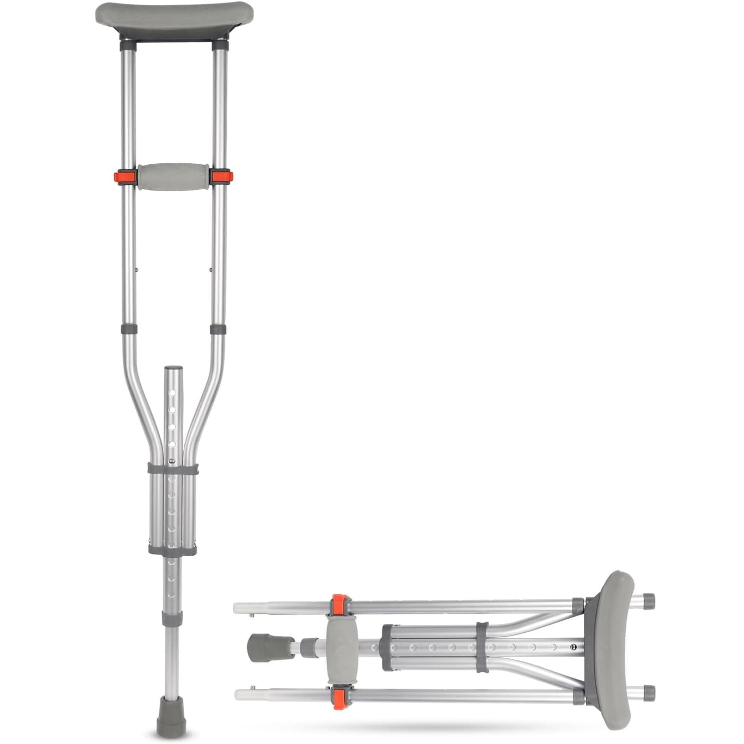 "HUARK WARNO Lightweight Aluminum Underarm Crutches Adjustable Up to ...