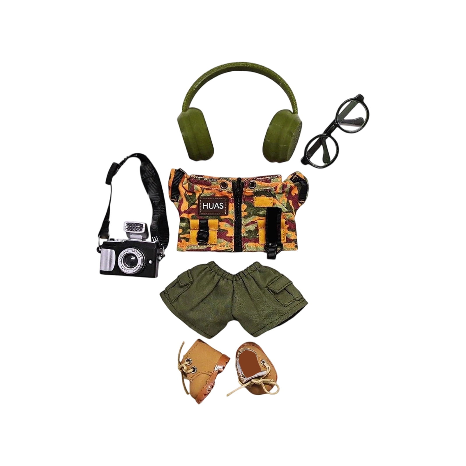 HUAS Baby 1st 2nd 3rd Gen Doll Clothes Trendy Camouflage Outfit Work ...