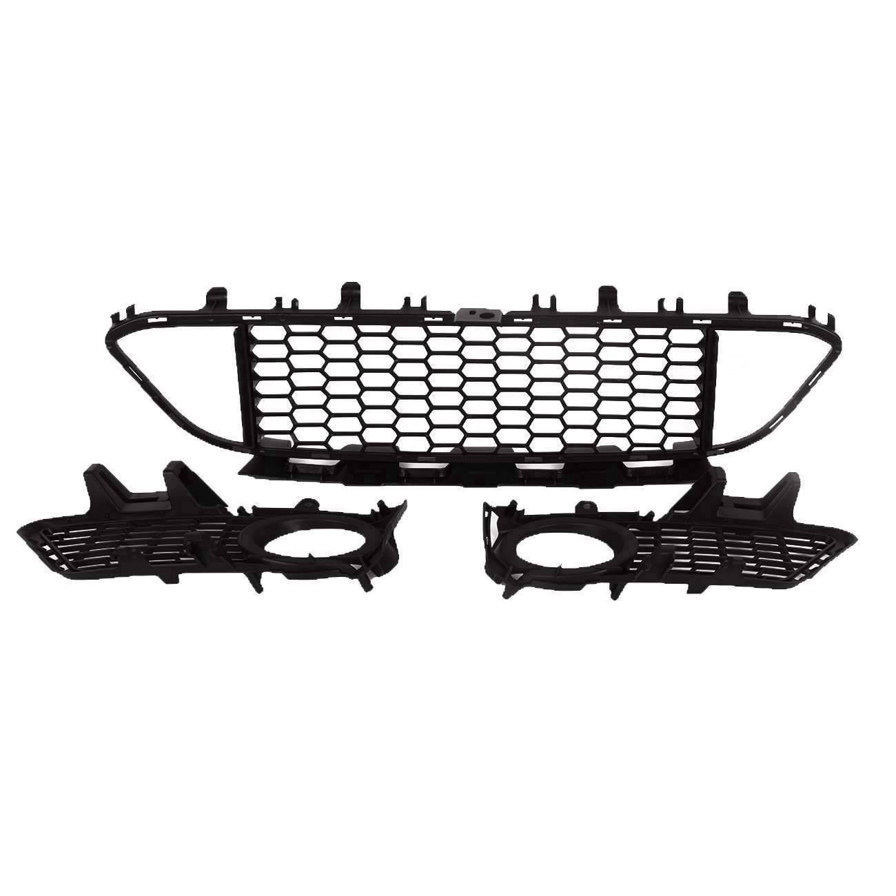 HUASHENGASP 3pcs Bumper Grille Front Side Black and Plastic F30 F31 ...