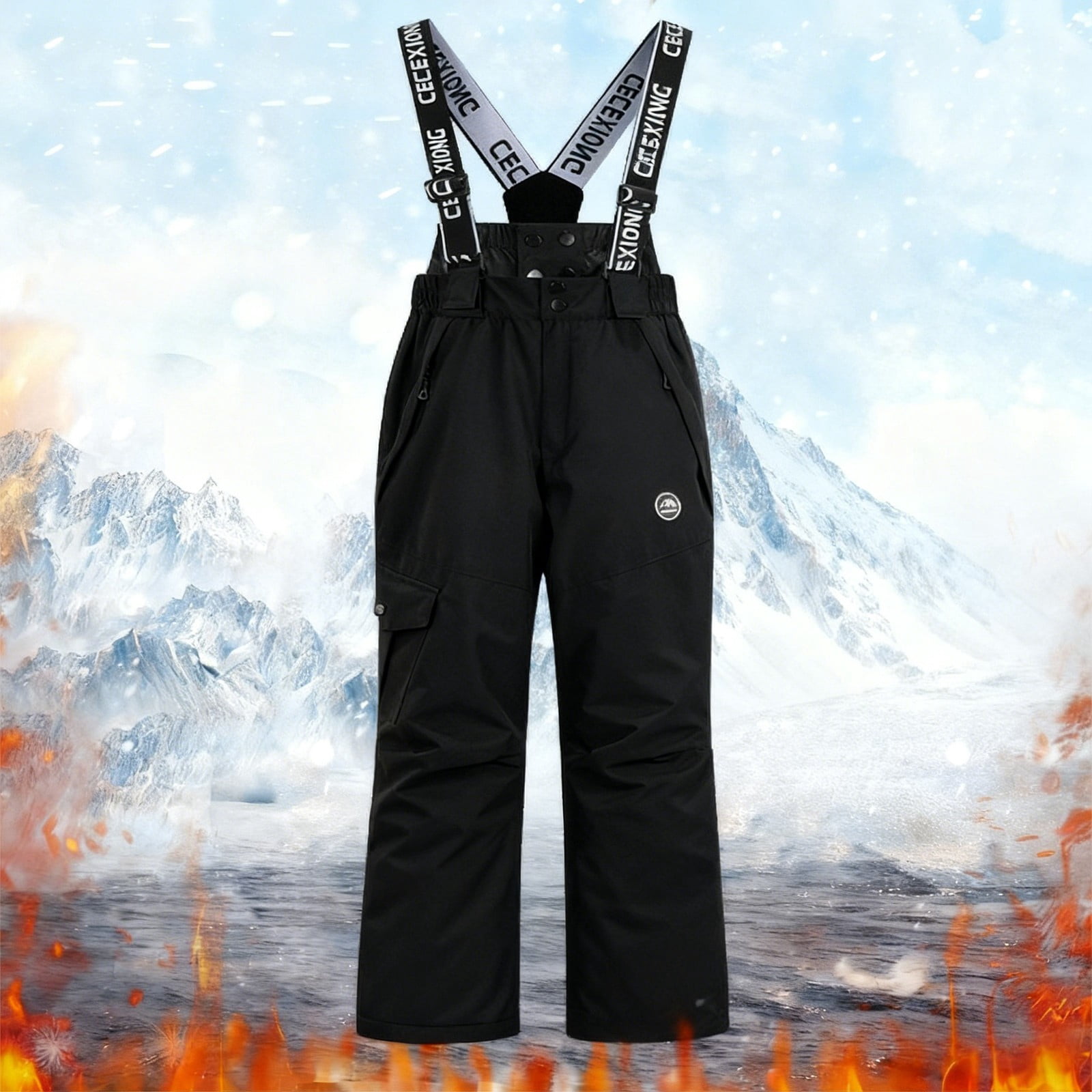 HUAXUN-Kids Adjustable Thermal Snow Bib Pants - Waterproof Boys Girls ...