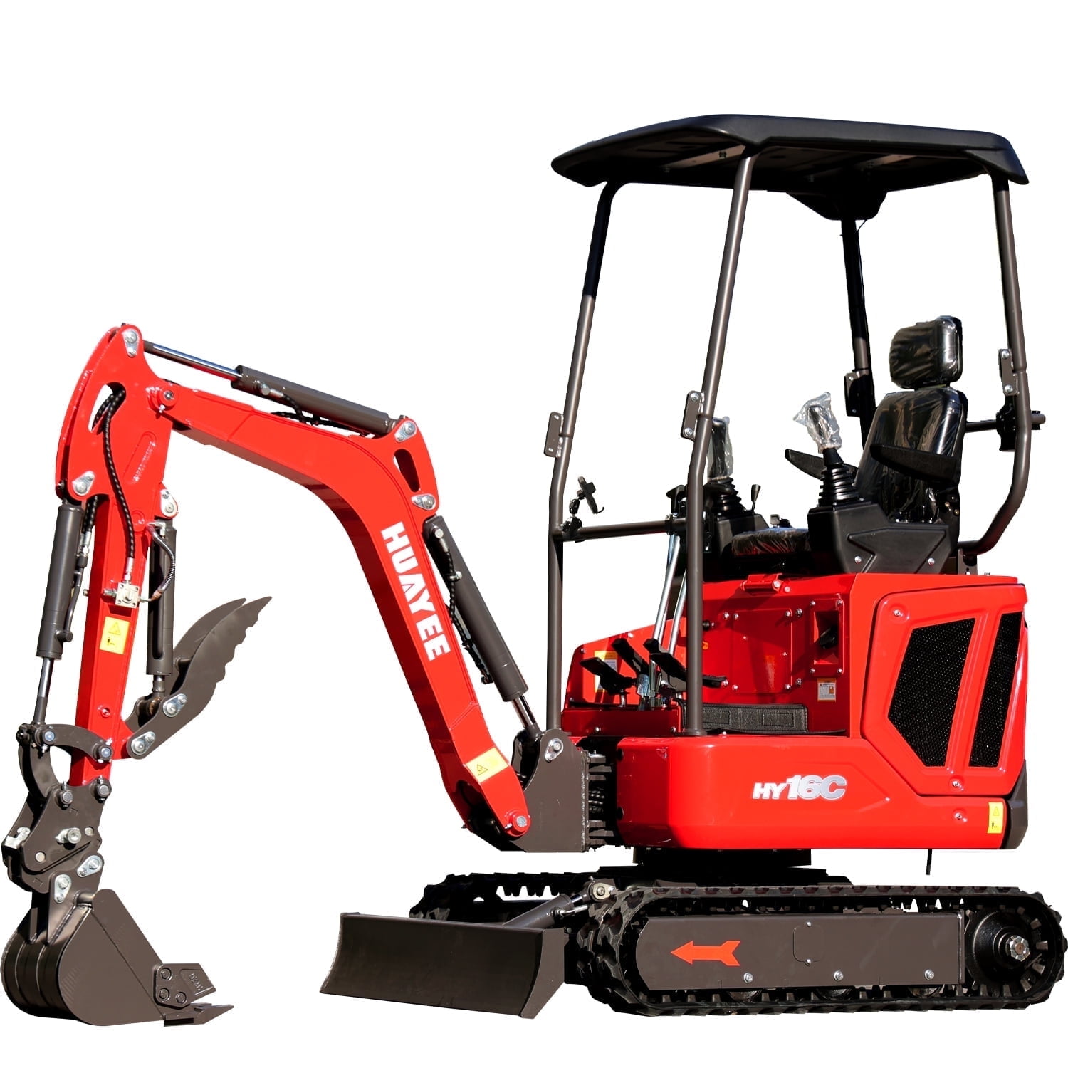 HUAYEE 1.6 Ton Mini Excavator HY16C, with 14HP KubotaDieselEngine, Swing Function, Pilot Control ...