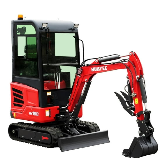 HUAYEE 1.8 Ton Cab Mini Excavator - HY18C, with 14HP Kubota Diesel ...