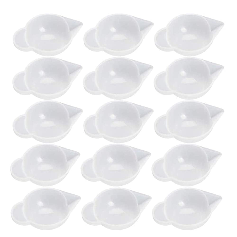 HUAYU 15 Pcs Silicone EC36 Mold Cup Dispenser, Mini Measuring Cup Resin ...