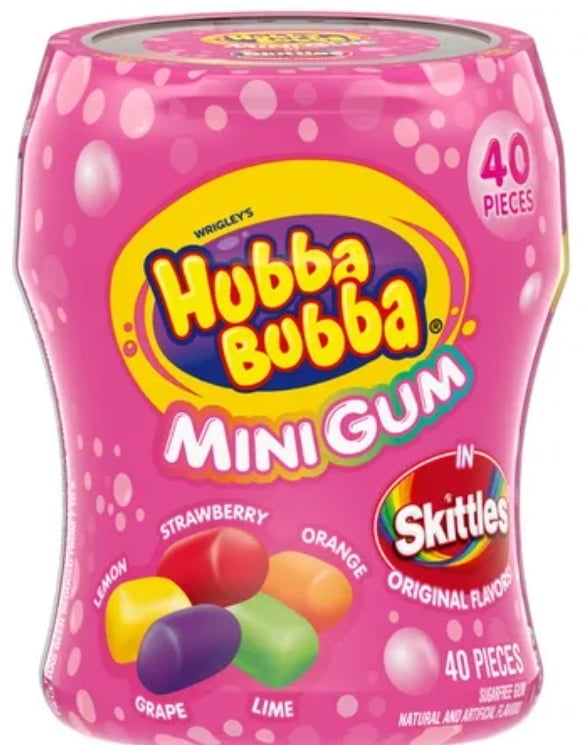 HUBBA BUBBA SUGARFREE RAINBOW BOTTLE 40 PIECES EACH 4 PER CARTON (TOTAL ...