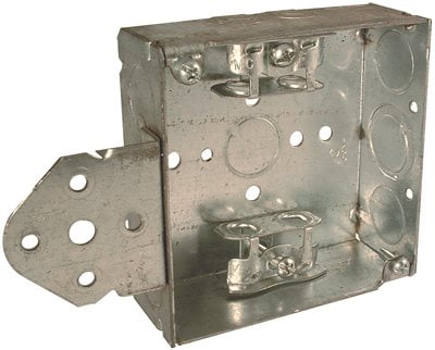 HUBBELL 4 IN. SQUARE BOX B BRACKET MC AND OR BX CABLE CLAMPS 1-1/2 IN ...