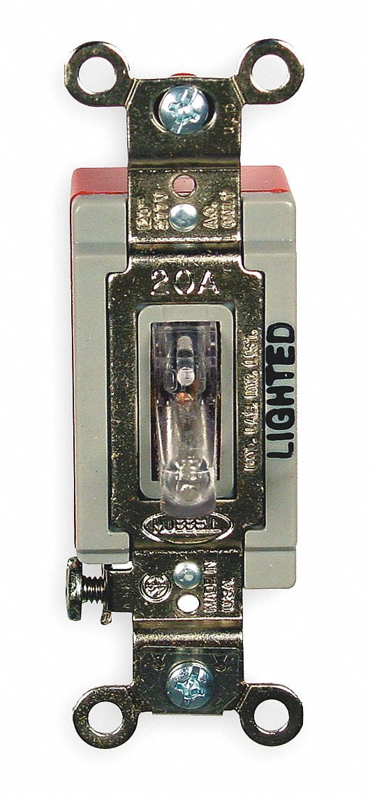 HUBBELL WIRING DEVICE-KELLEMS Illuminated Wall Switch HBL1221ILC ...