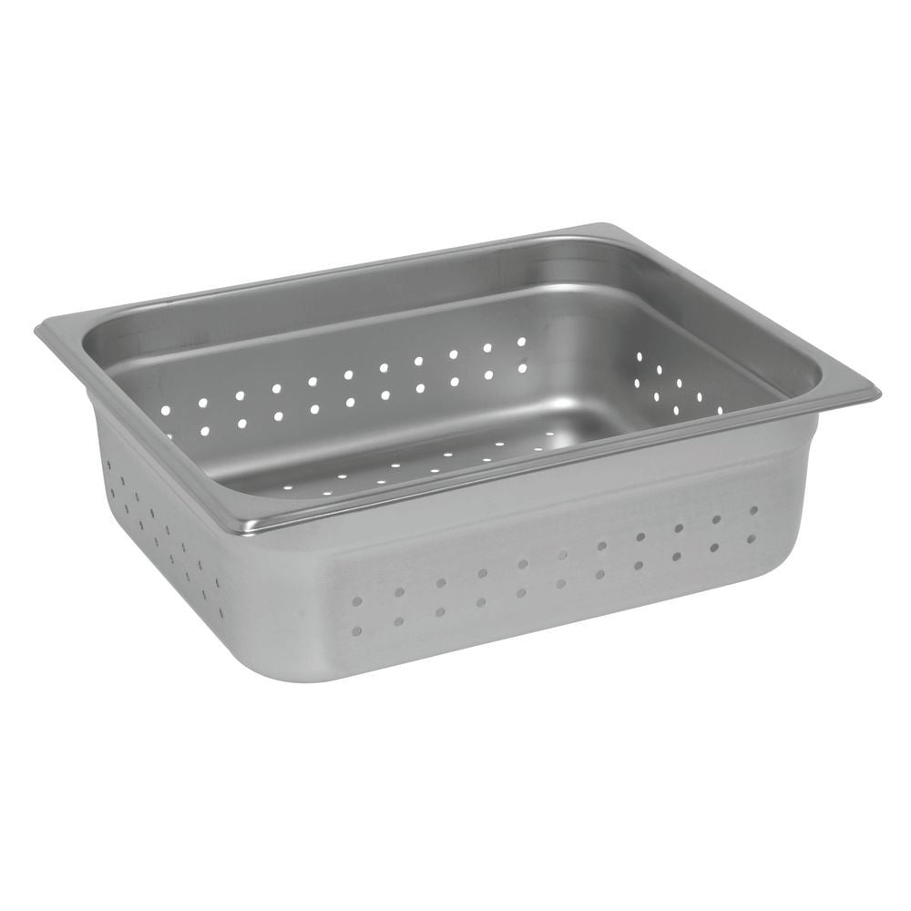 HUBERT® 1/2 Size Perforated Steam Table Pan 24 Gauge Stainless Steel ...