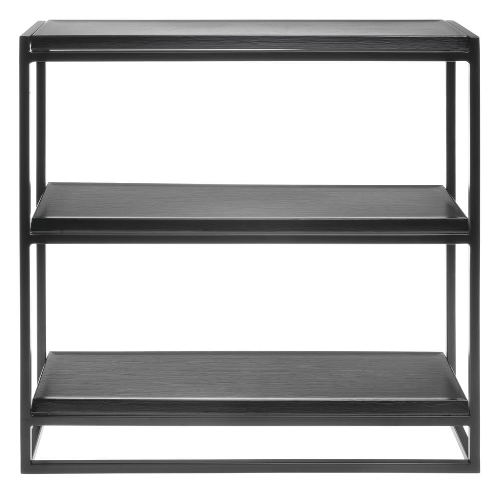 HUBERT® 3-Tier Display Shelf with Black Shelves - 21" L x 6 2/5" W x 20 ...
