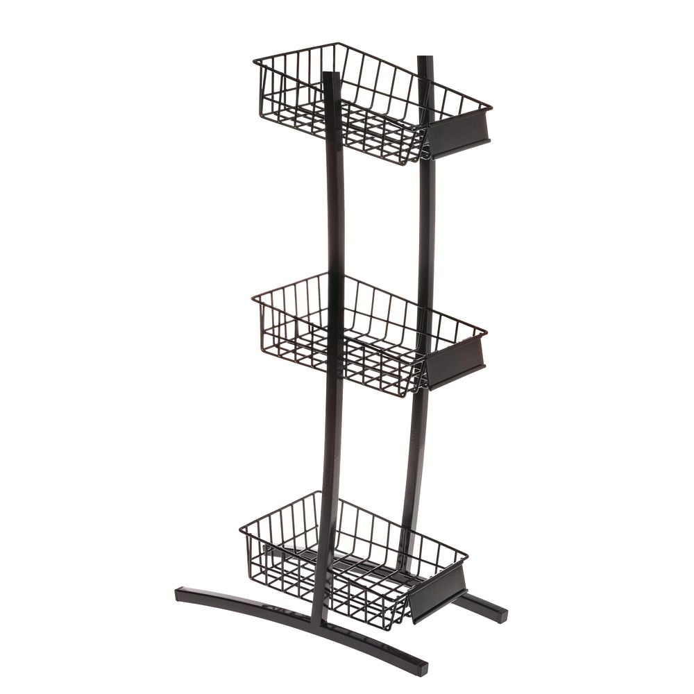 HUBERT 3-Tier Wire Impulse Stand - 6 7/10"L x 12 7/16"W x 23 1/5"H ...