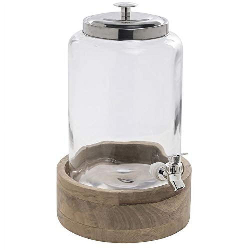 HUBERT Beverage Dispenser Stand Reversible Mango Wood - 5" H - Walmart.com
