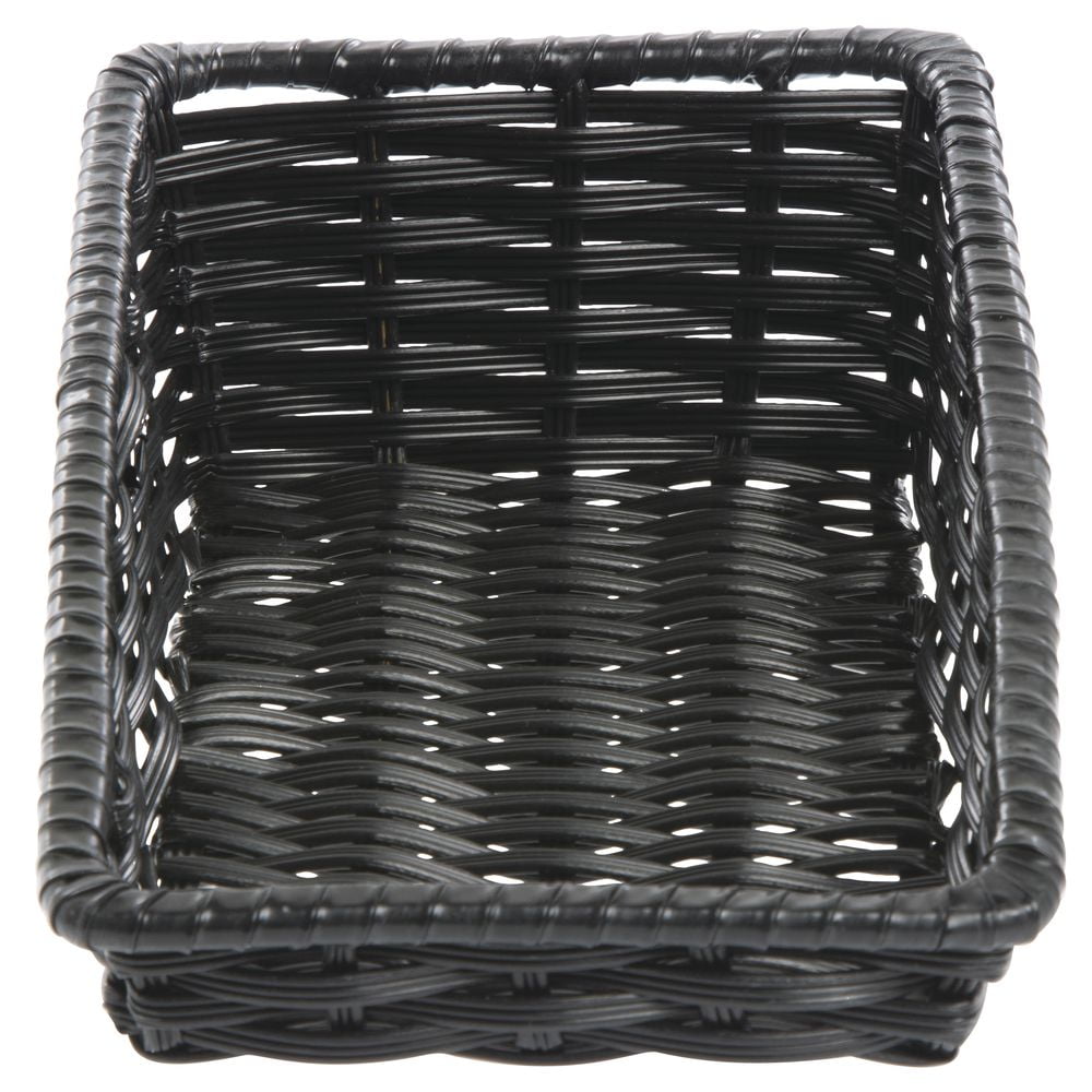HUBERT® Black Storage Basket Tapered - 7 1/2"L x 14"D x 1 1/2" to 4"H ...