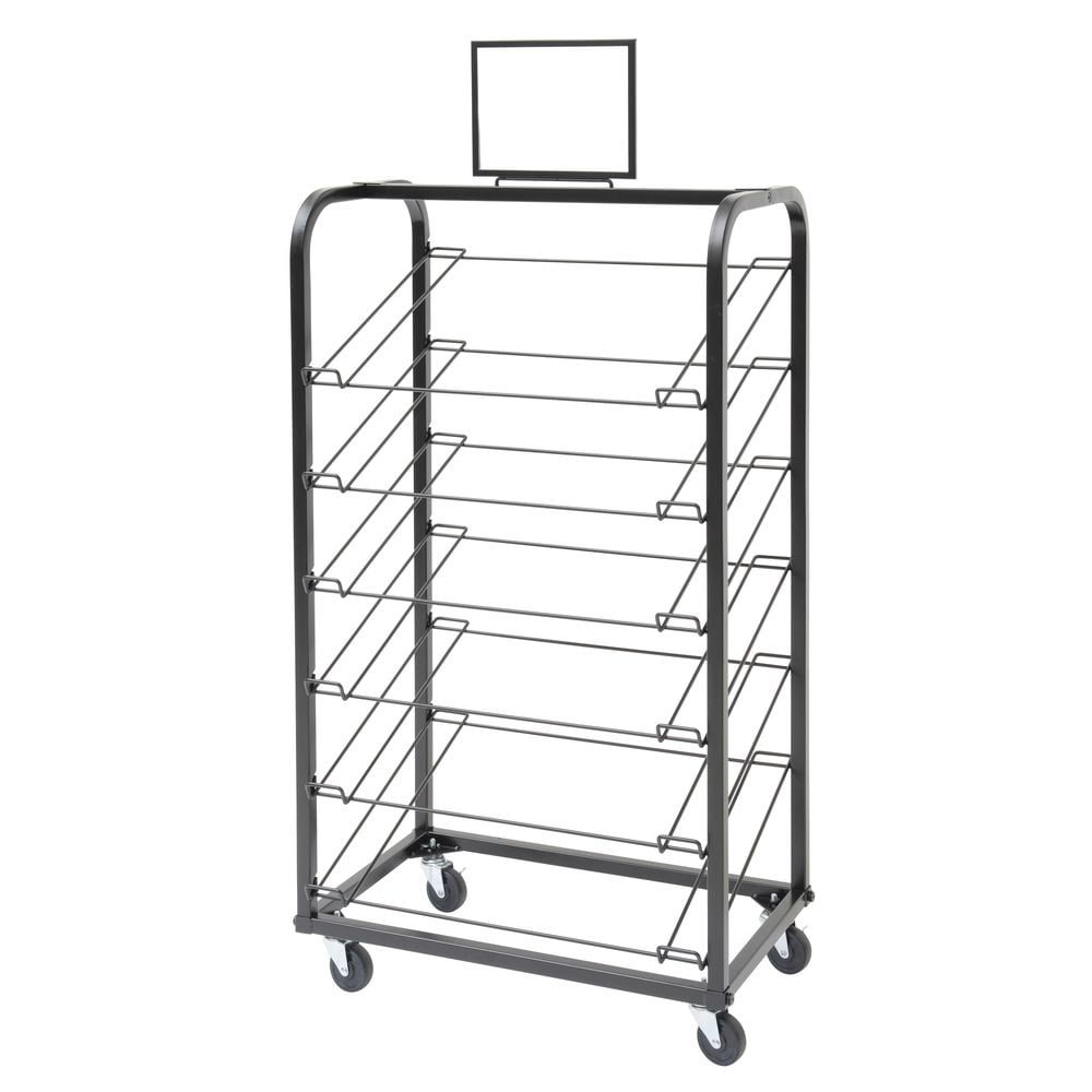 HUBERT® Black Wire 6-Tray Display Rack - 26"L x 18"W x 49"H - Walmart.com