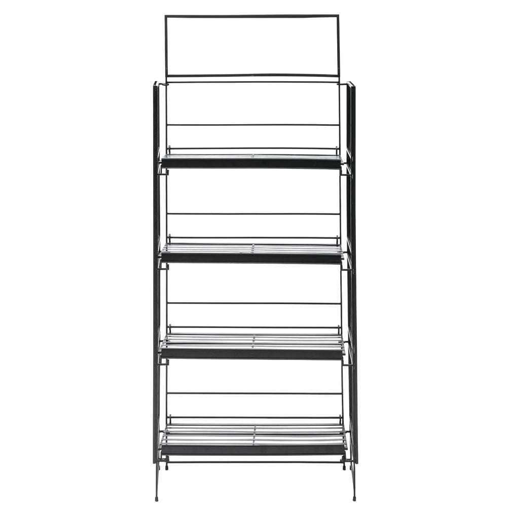 HUBERT Black Wire Folding Display Stand - 25" L x 11 1/2" D x 61" H ...