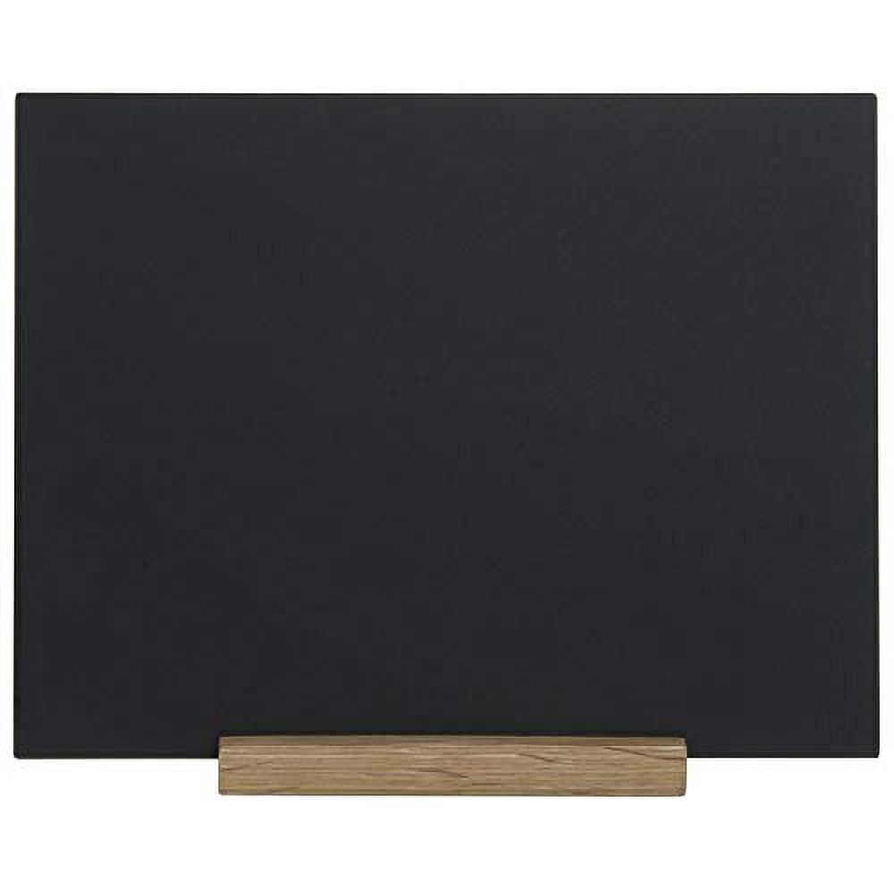 HUBERT Chalkboard Sign with Wooden Base Matte Black - 8 1/2 L x 11" H ...