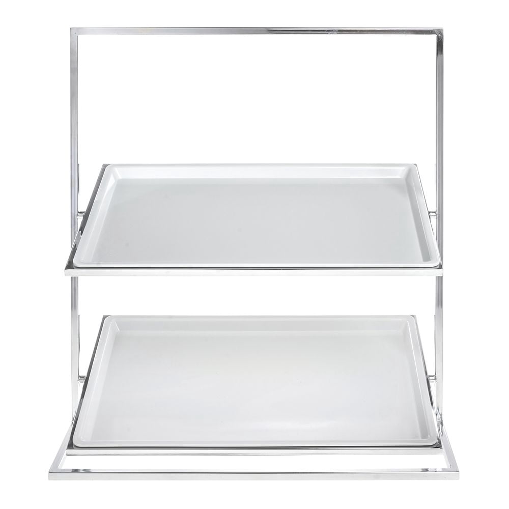 HUBERT® Chrome 2-Tier Bakery Stand - 23 1/10L x 13 4/5W x 25 1/5"H ...