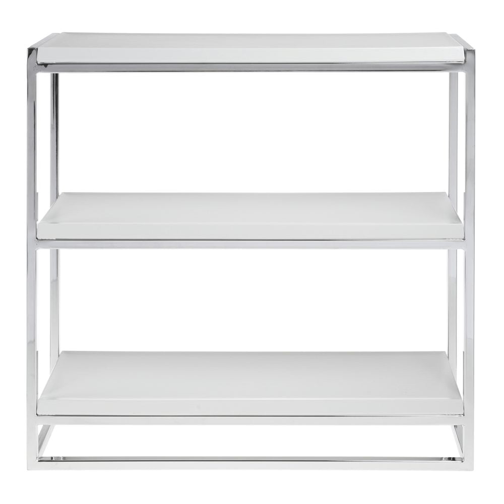 HUBERT Chrome 3-Tier Buffet Stand with White Shelves - Walmart.com
