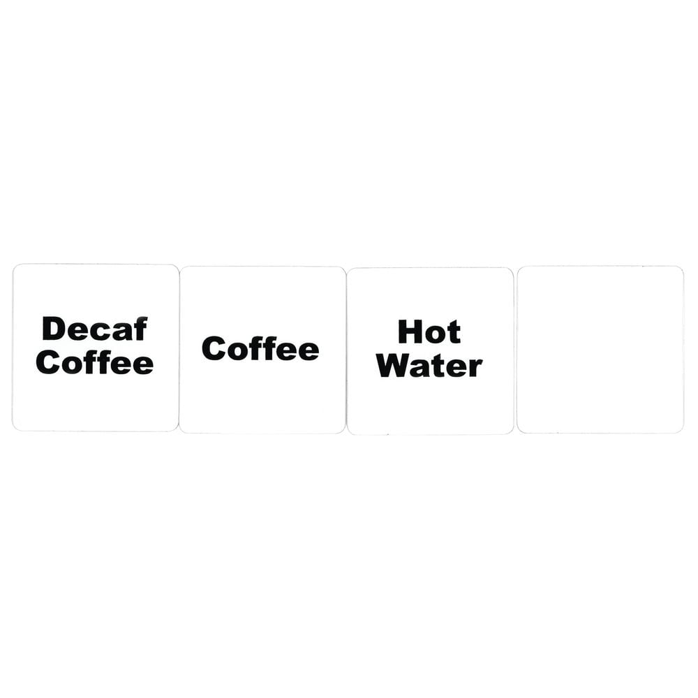 HUBERT Cling-On Labels for Hot Coffee Servers Set of 12-2"L x 2"H ...