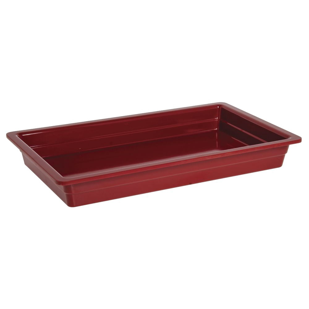 HUBERT® Cold Food Bar Pan Full Size Red Melamine - 20 3/4" L x 12 3/4 ...