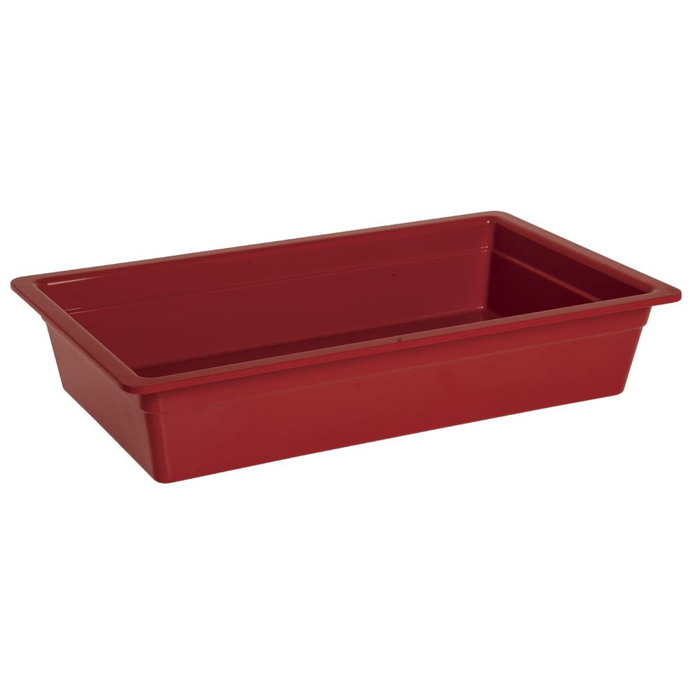 HUBERT® Cold Food Bar Pan Full Size Red Melamine - 20 3/4" L x 12 3/4 ...