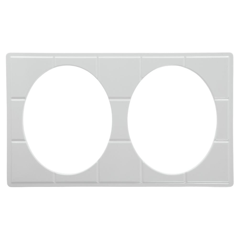 HUBERT Cold Food Bar Tile Tray Full Size with Cut-Outs for Oval Bakers ...