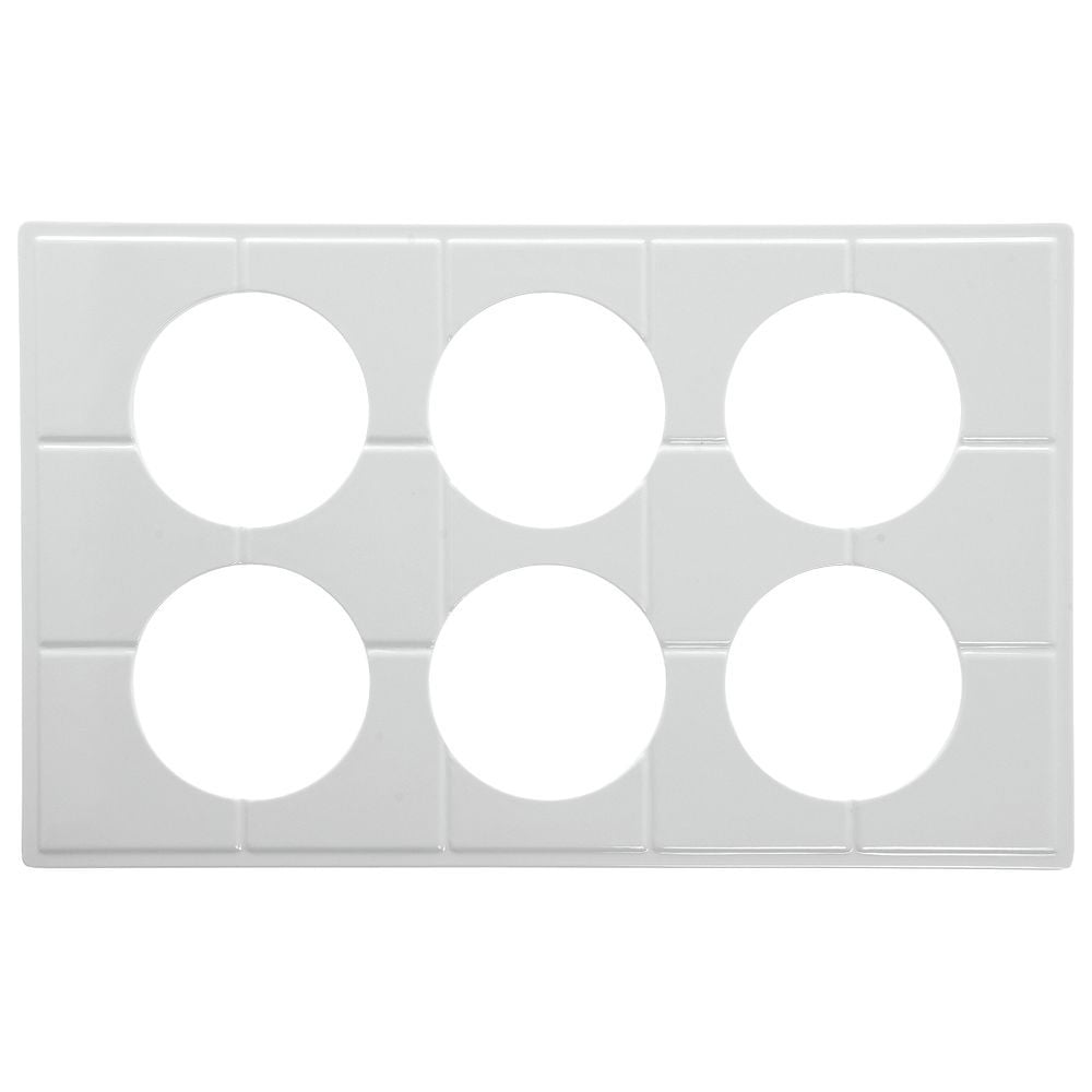 HUBERT Cold Food Bar Tile Tray with Bain Maire Cut-Out Full Size White ...