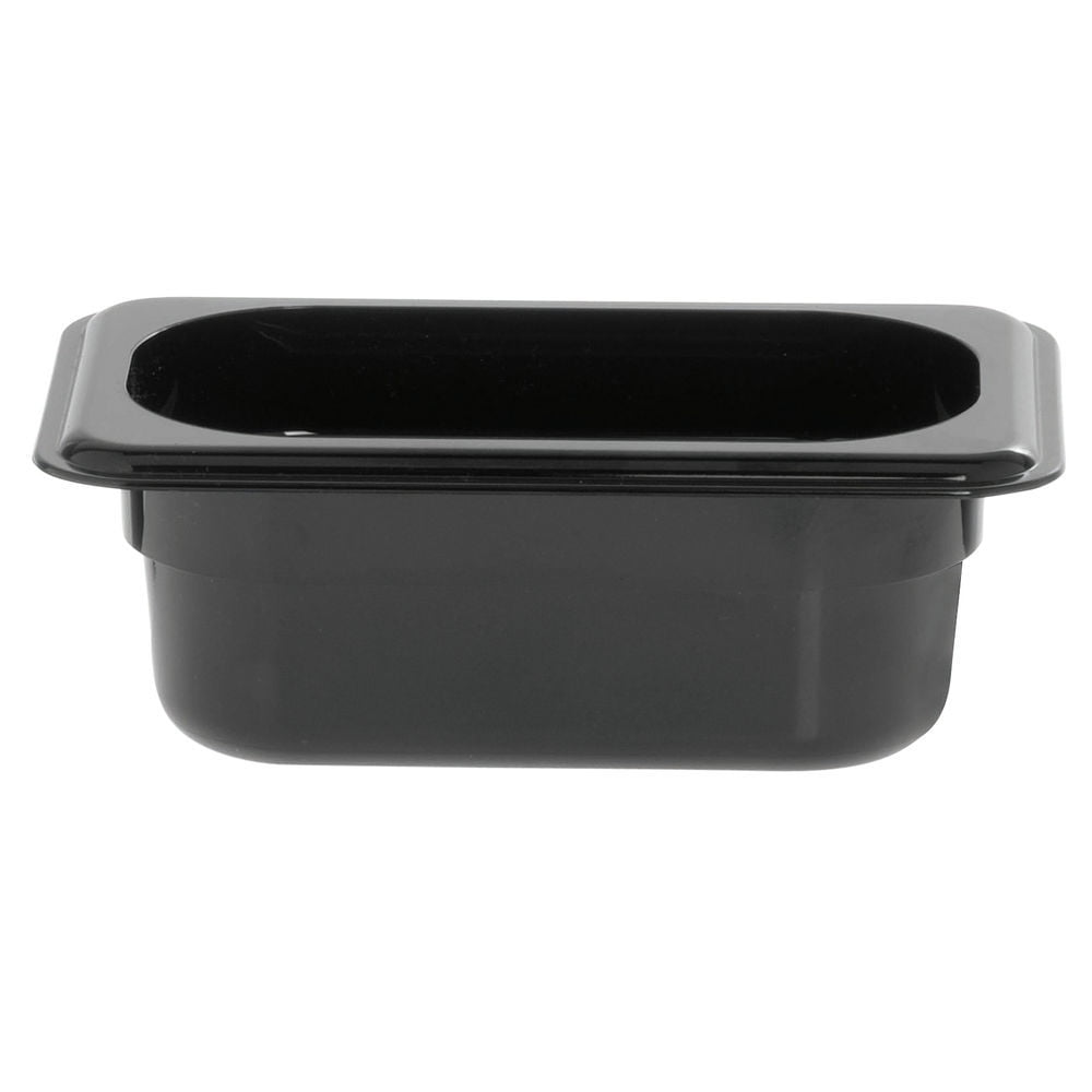 HUBERT Cold Food Pan 1/9 Size Black Polycarbonate - 2 1/2"D - Walmart.com
