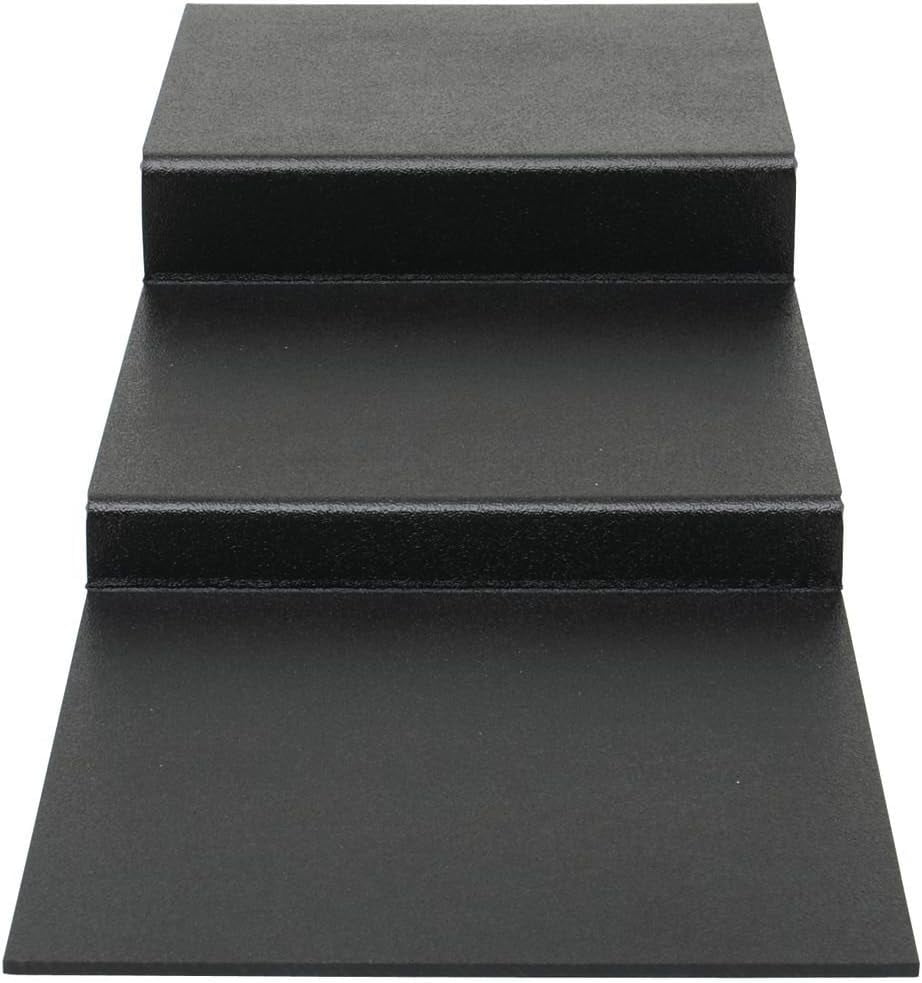 HUBERT Deli Riser 3-Step Flat Black ABS Riser - 12" L x 29 3/4 W x 4 1/ ...