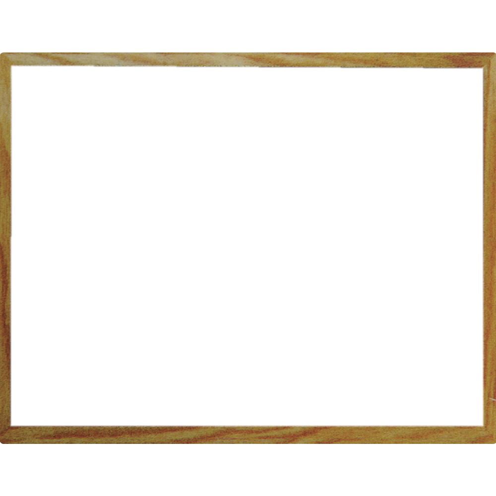 HUBERT Deli Tag Write on Style with Wood Look Border White Heat ...