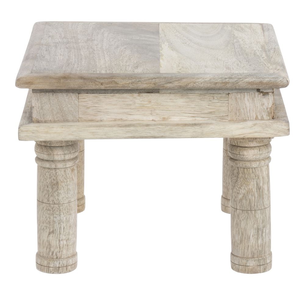 HUBERT Display Riser Square Mango Wood Table Riser - 8 2/3"L x 8 2/3"W ...