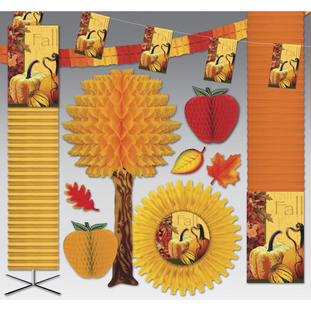 HUBERT Fall Decoration Kit 6000 sq ft Signs of Fall Deluxe Crepe Kit ...