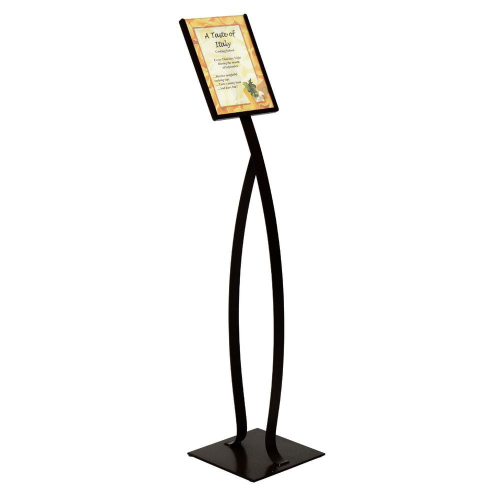 HUBERT Floor Standing Sign Holder Black with 2 Stems - 48"H - Walmart.com